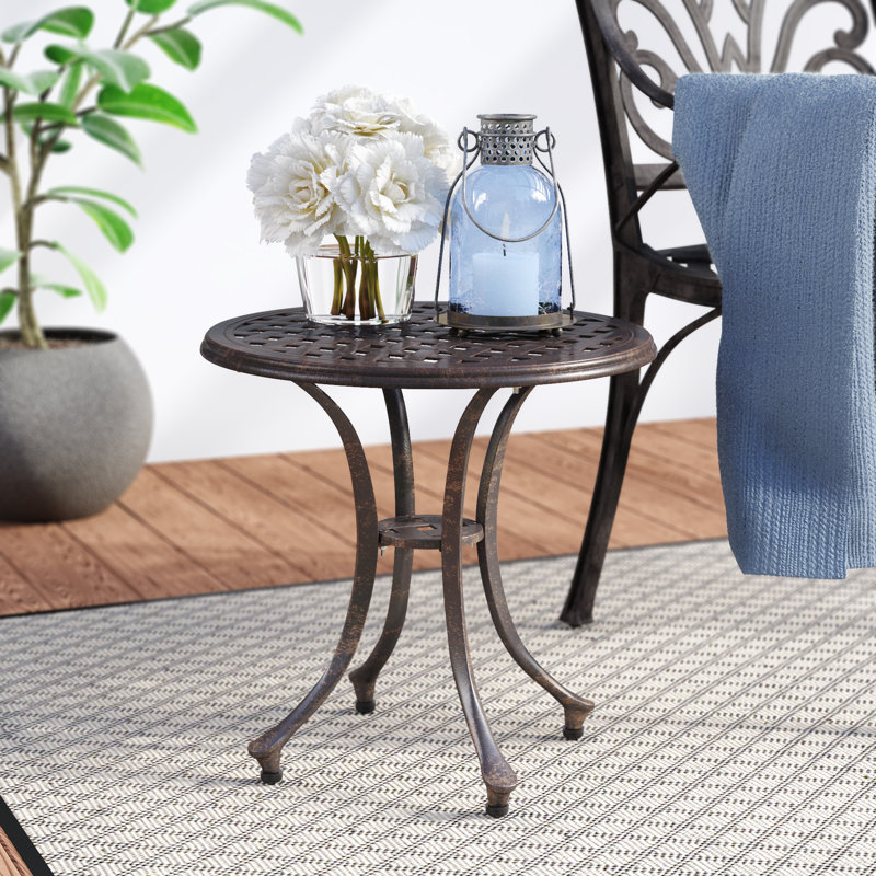 Kastner Round Metal Outdoor Side Table